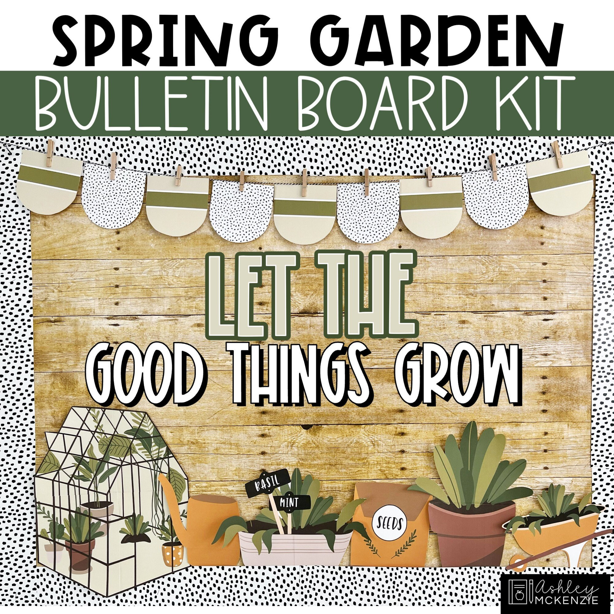 Spring Bulletin Board Kit Spring Garden Theme Easy and - Etsy Canada