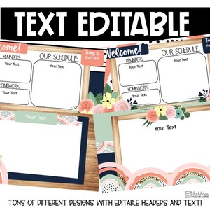 Boho Rainbow Flowers Google Slides and Powerpoint Templates, Digital ...