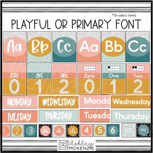 Calm Terrazzo Classroom Decor Bundle Editable Calm Colors Decor Pastel ...