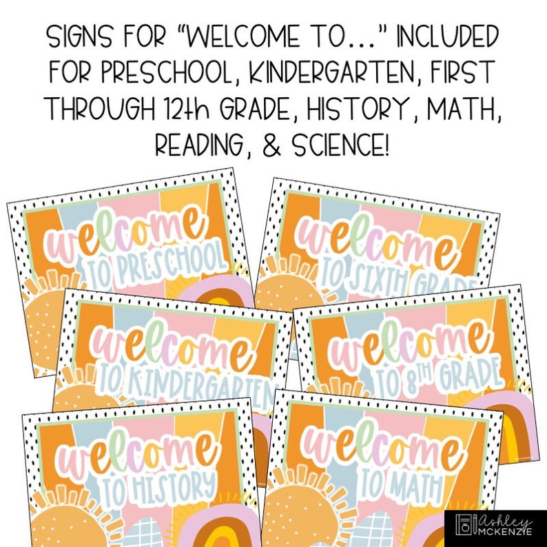 Sunshine Themed Classroom Door Decor Kit, Back to School, Easy and ...