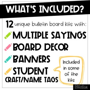 Bulletin Board Kits Bundle #3 Seasonal Decor for Whole Year Monthly ...
