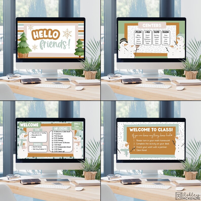 Winter Slides January Daily Slides Powerpoint Templates Digital ...