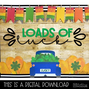 St. Patrick's Day Blue Truck Theme Bulletin Board or Classroom Door ...