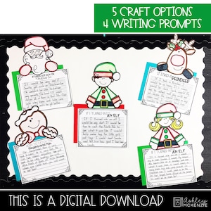 Christmas Writing Crafts, December Creative Writing Prompts, Easy ...