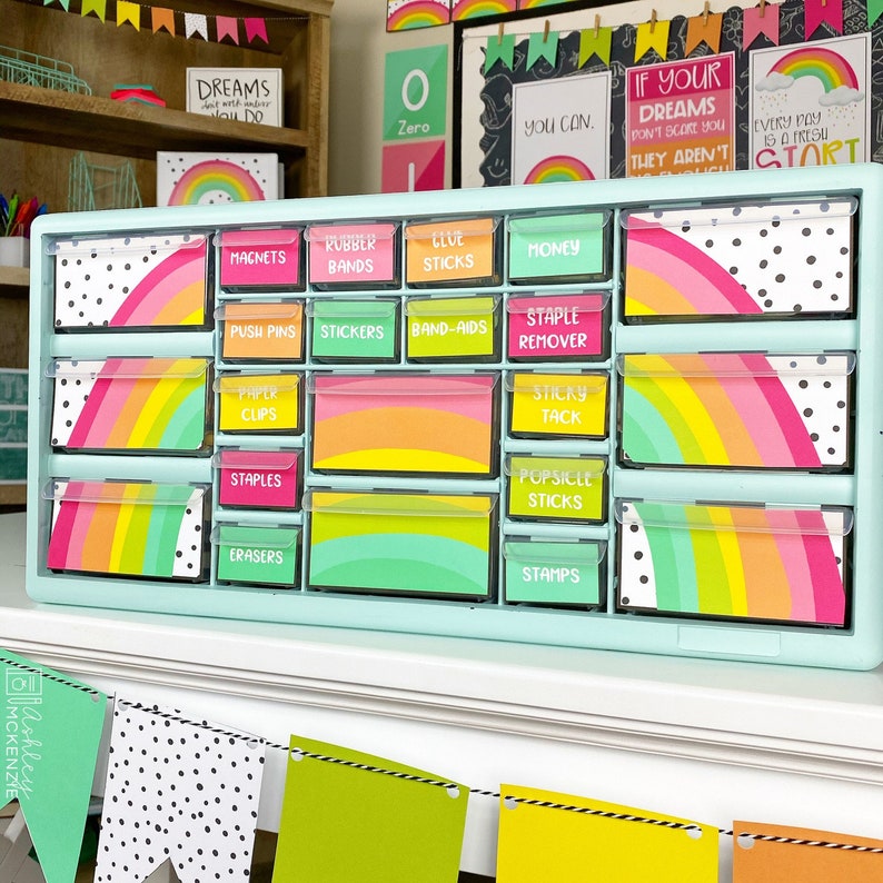 Rainbow Brights Classroom Decor Bundle - Etsy
