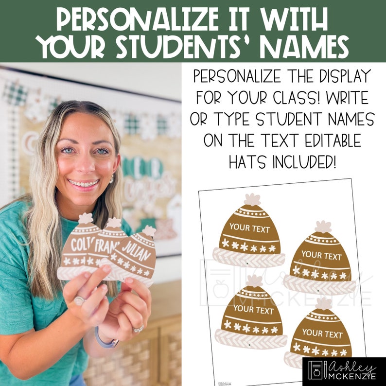 Modern Winter Bulletin Board Kit Holiday Season Theme Easy - Etsy