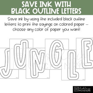 Back to School Bulletin Board Kit Modern Jungle Themed Classroom Decor ...