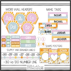 Sunshine Classroom Decor Bundle Calming Classroom Theme Back to School ...