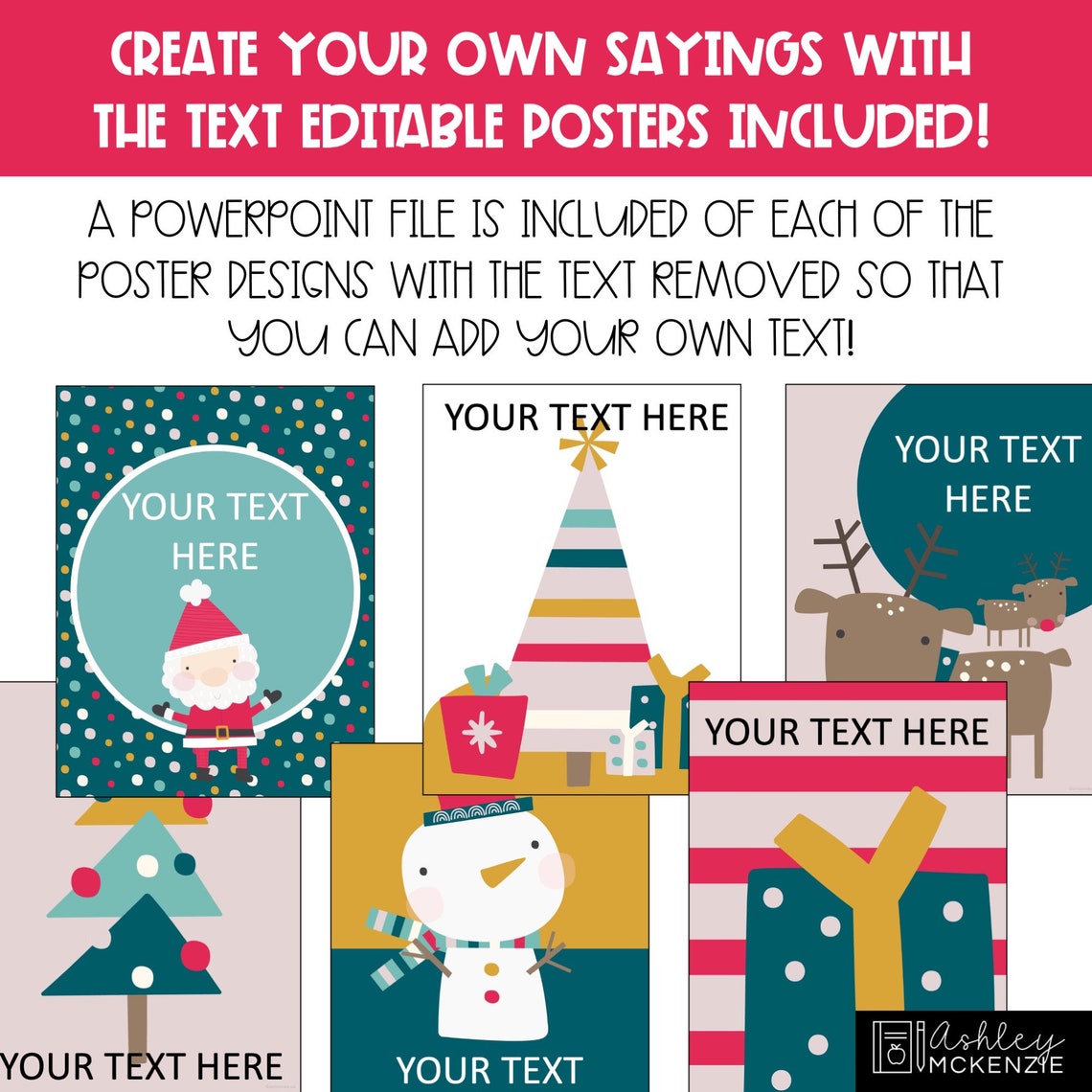 Festive Christmas Holiday Classroom Posters December Theme - Etsy