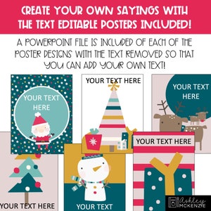 Festive Christmas Holiday Classroom Posters, December Theme, Easy ...