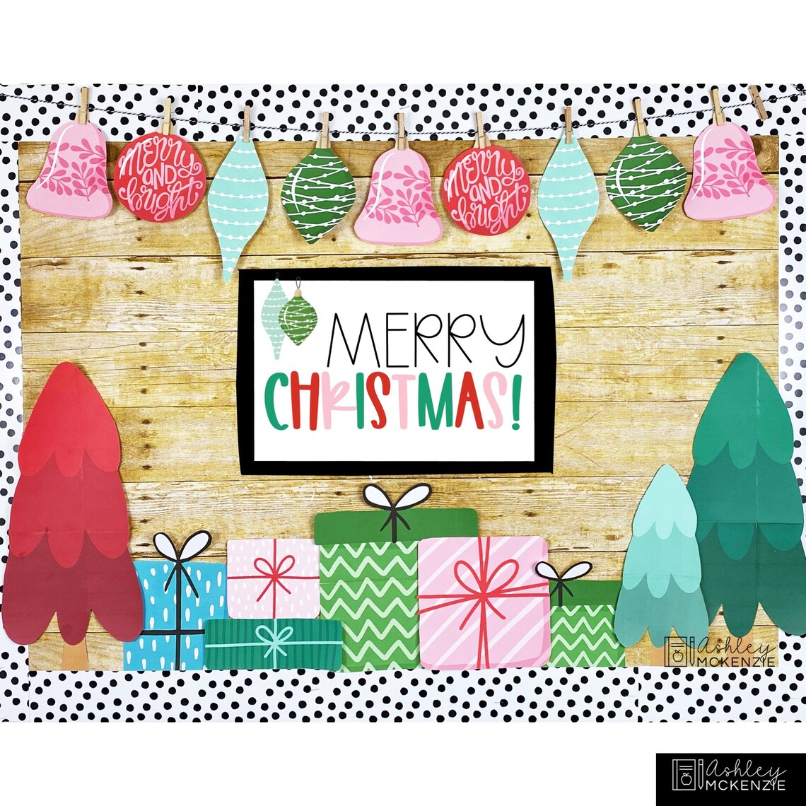 Christmas Cheer Bulletin Board or Classroom Door Decor, Easy Holiday ...