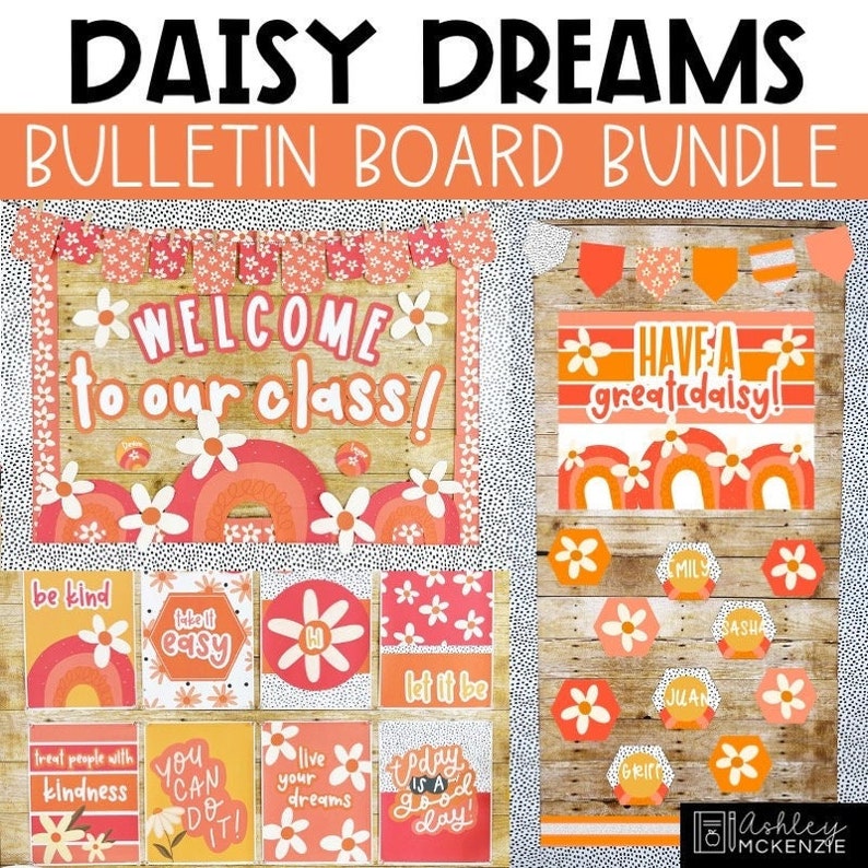Daisy Themed Back to School Classroom Decor Bulletin Board - Etsy