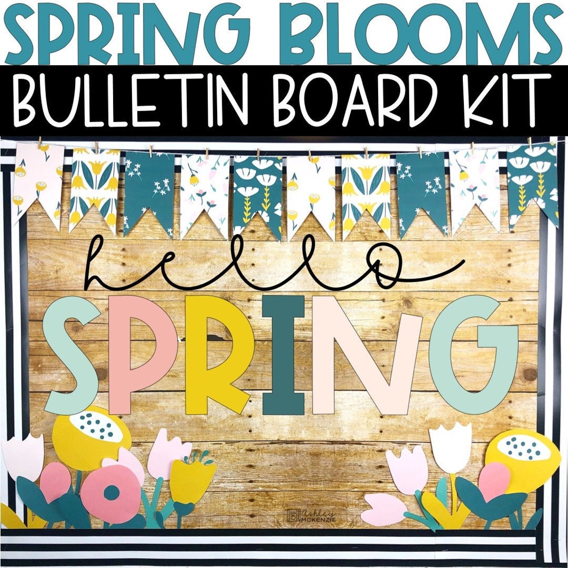 Spring Blooms Bulletin Board or Classroom Door Decor Vintage - Etsy