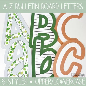 Modern Greenery Back to School Classroom Decor, Bulletin Board Kit ...