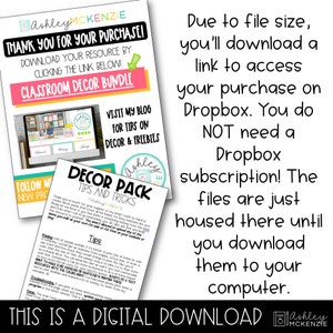 School Supplies Classroom Decor Bundle Modern Back to School Bulletin ...