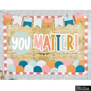 Calm Terrazzo Back to School Classroom Decor, Bulletin Board Kit ...