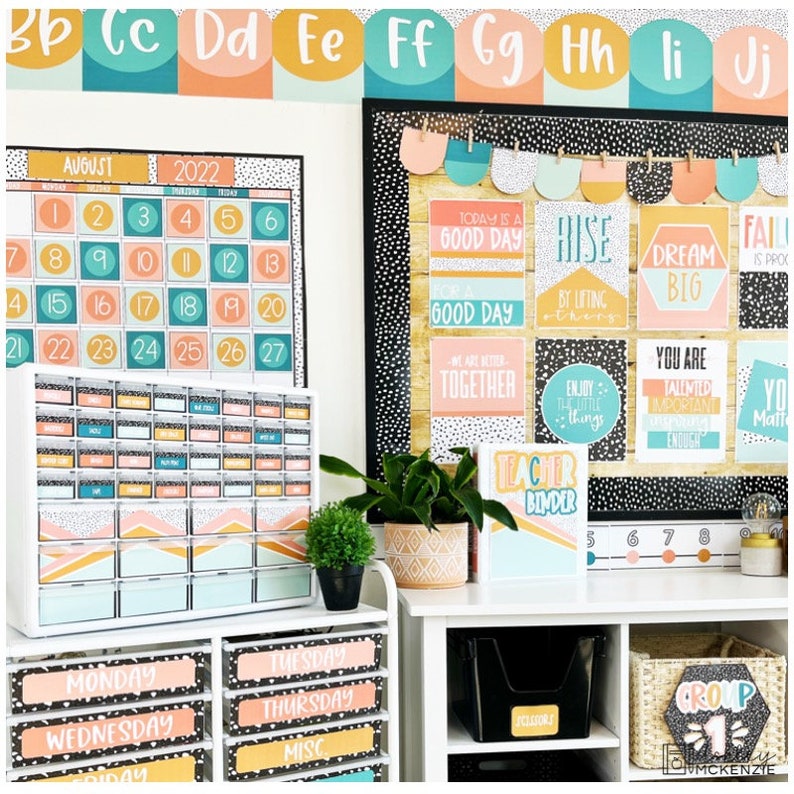 Calm Terrazzo Classroom Decor Bundle Editable Calm Colors - Etsy