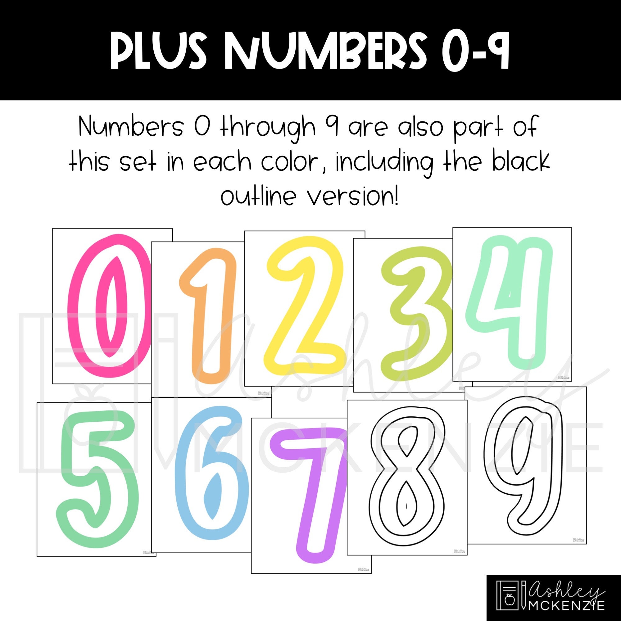 Solid Color Schemes Primary Font A-Z Bulletin Board Letters Bundle ...