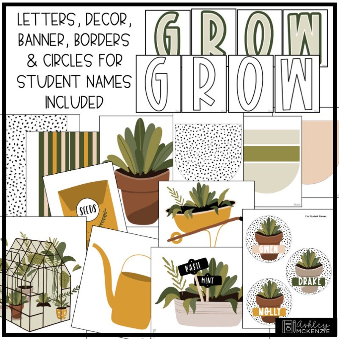 Spring Bulletin Board Kit Spring Garden Theme Easy and - Etsy