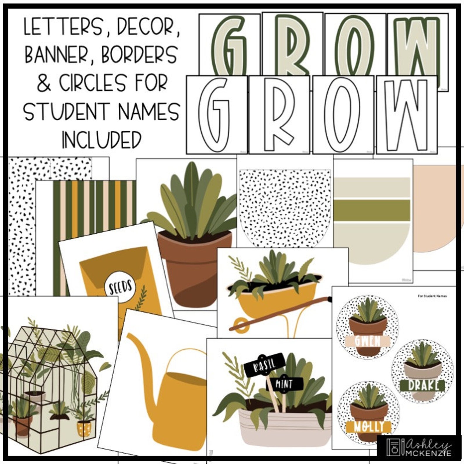 Spring Bulletin Board Kit Spring Garden Theme Easy and - Etsy