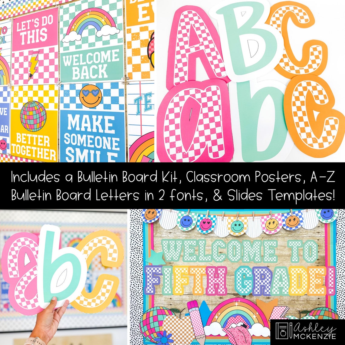 Back to School Classroom Decor BTS Smiles Fall Bulletin Board Kit ...
