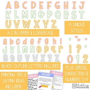 Sunshine Classroom Decor, A-Z Bulletin Board Letters, Punctuation, and ...