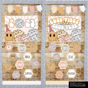 Retro New Year Classroom Decor, Bulletin Board Kit, Classroom Posters ...