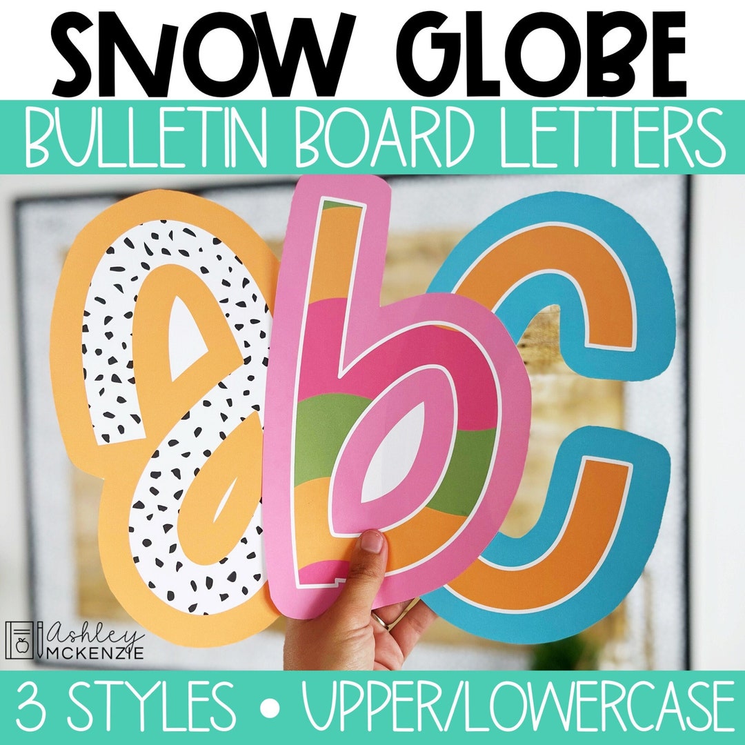Winter Snow Globe Classroom Decor, A-Z Bulletin Board Letters ...