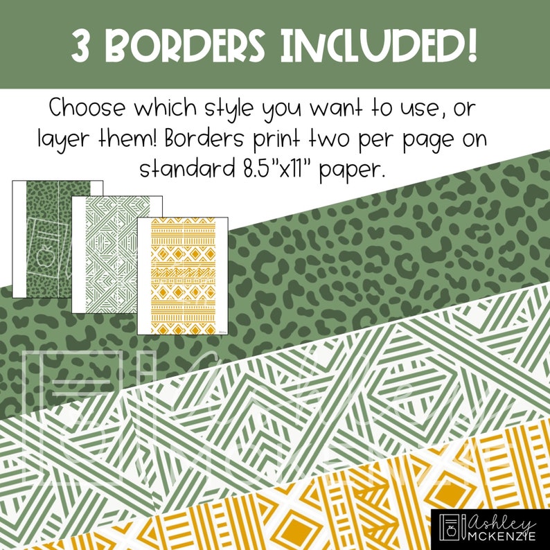 Back to School Bulletin Board Kit Modern Jungle Themed Classroom Decor ...