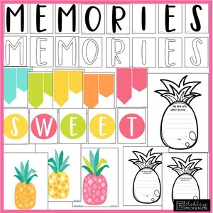 End of the Year Bulletin Board or Classroom Door Decor, Sweet Pineapple ...