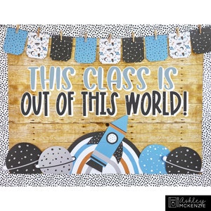 Outer Space Classroom Decor Back to School Bulletin Board Kit Editable ...