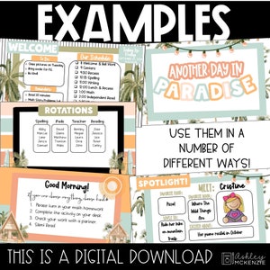 Tropical Surf Google Slides and Powerpoint Templates, Modern Class ...