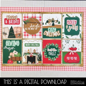 Modern Christmas Classroom Decor, Bulletin Board Kit, Classroom Posters ...
