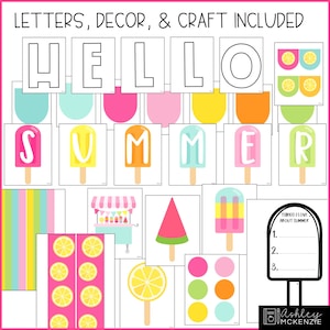 Summer Bulletin Board Popsicle Theme Classroom Door Decor End of Year ...