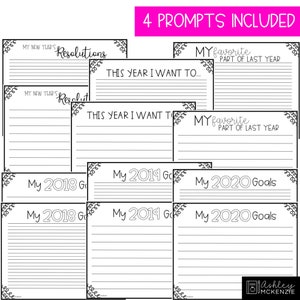 New Years 2023 Resolutions Writing Crafts, January Creative Writing ...