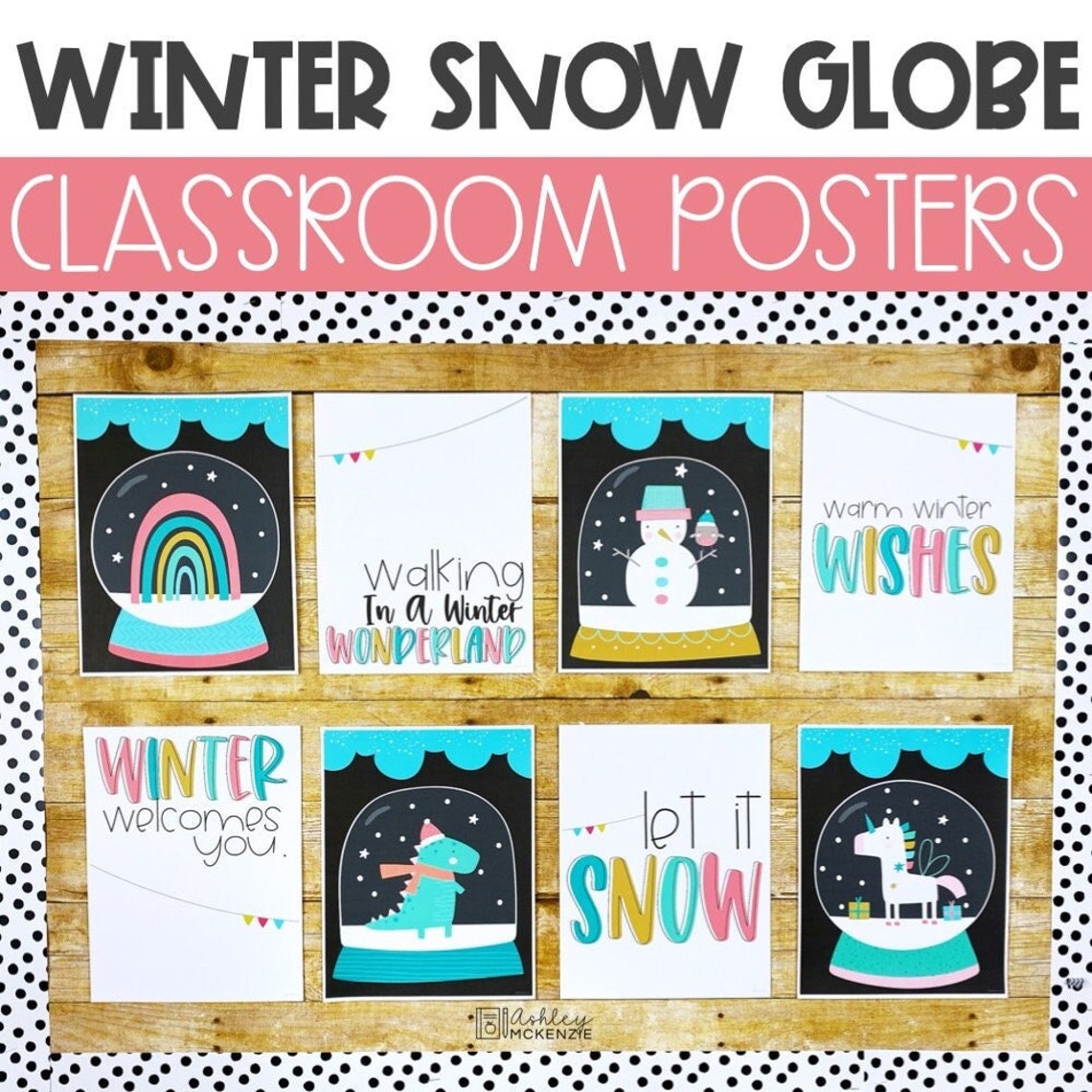 Winter Snow Globe Classroom Posters Easy and Modern Classroom - Etsy