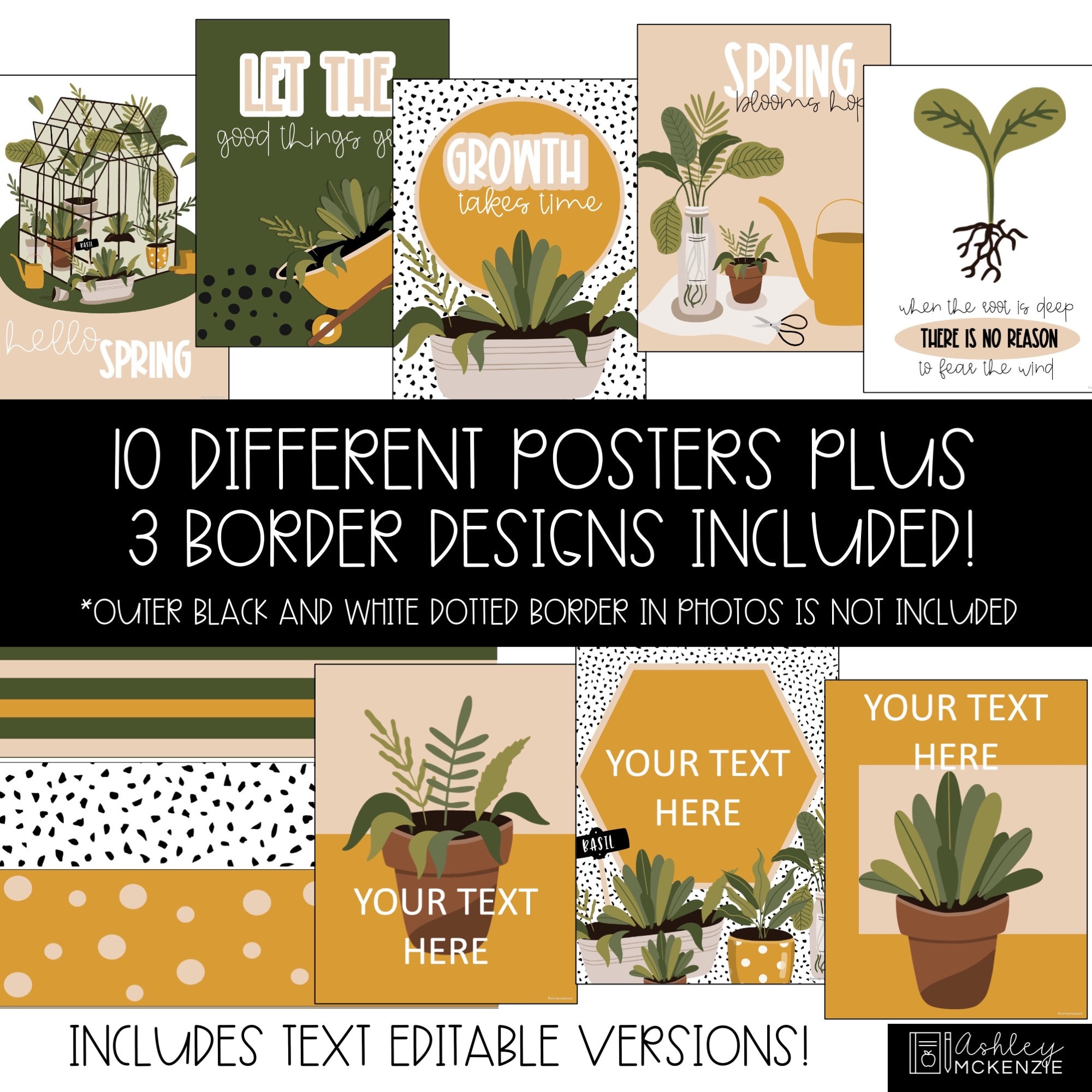 Spring Classroom Posters, Spring Garden Theme, Easy Seasonal Classroom ...