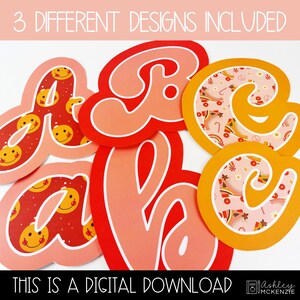 Retro Christmas or Holiday Season Classroom Decor, A-Z Bulletin Board ...