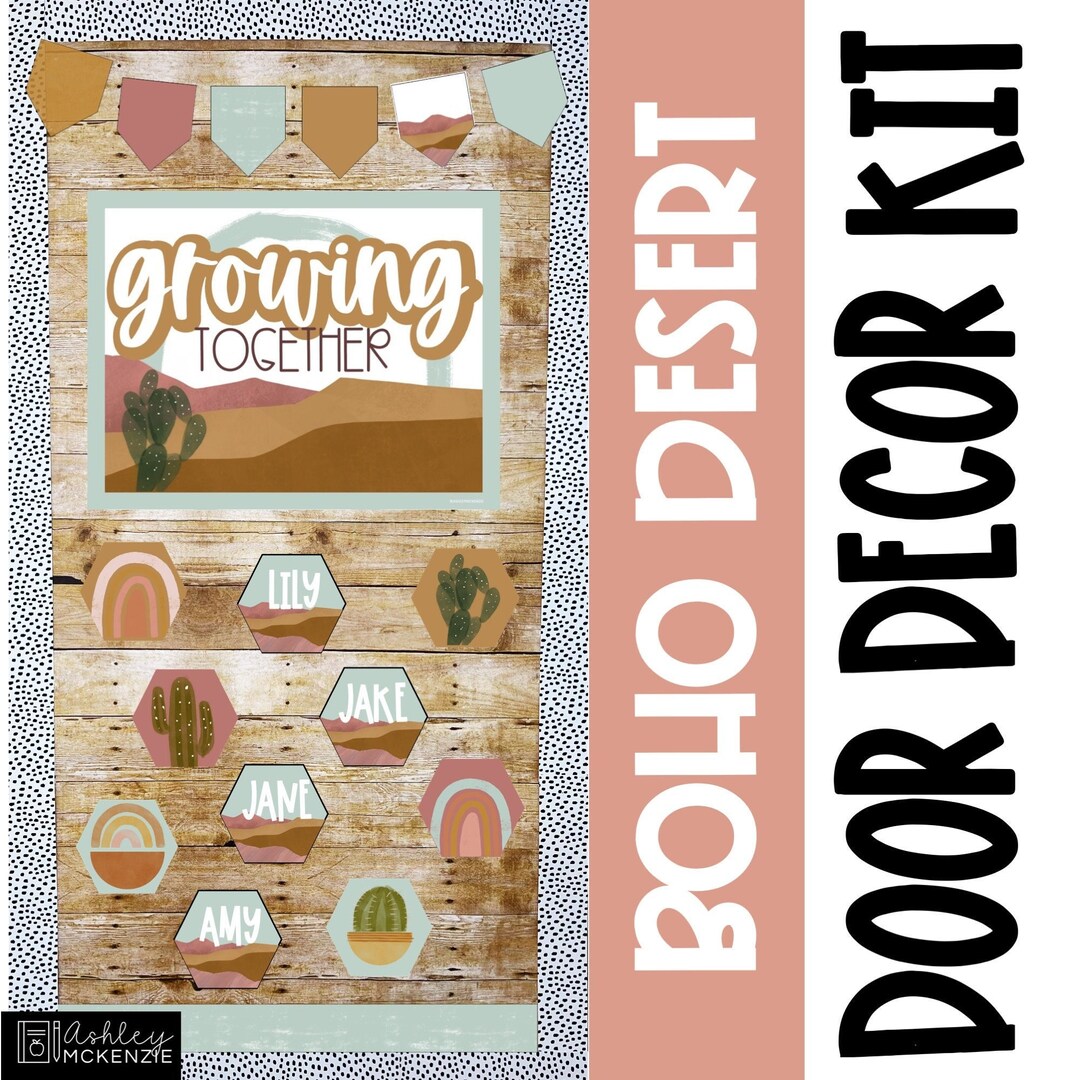 Boho Desert Classroom Door Decor Kit, Back to School, Easy and Modern ...