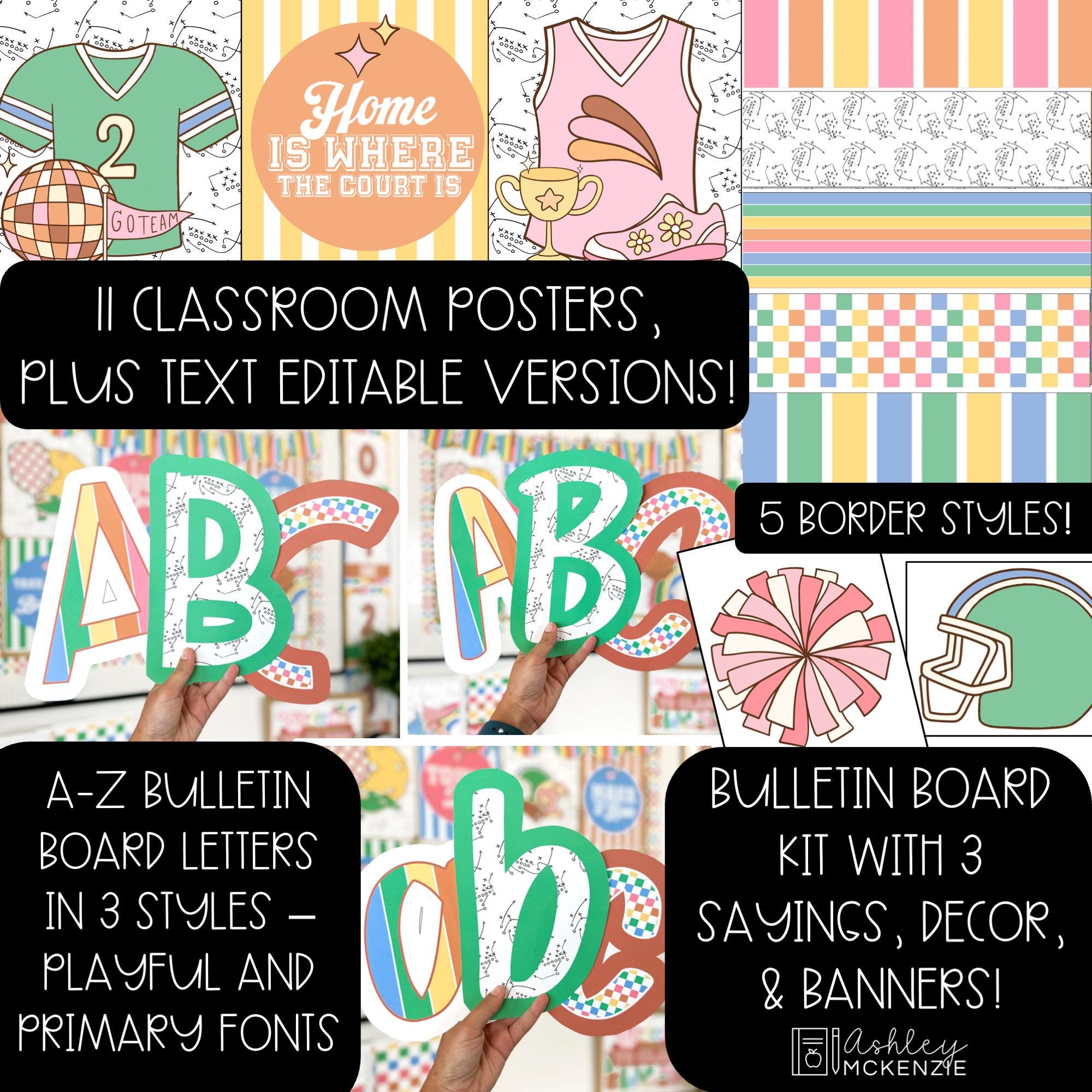 Sports Bulletin Board Bundle, Motivational Posters, Google Slides ...