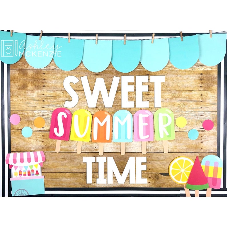 Summer Bulletin Board or Classroom Door Decor Popsicle Theme | Etsy UK