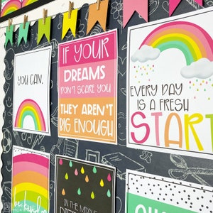 Rainbow Brights Classroom Decor Bundle, Bright Class Theme, Easy and ...