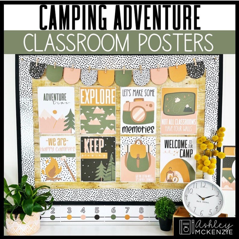 Camping Adventure Classroom Posters Easy and Modern Classroom - Etsy