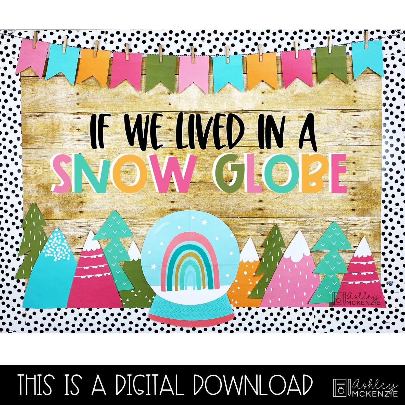 Winter Snow Globe Bulletin Board or Door Decor Easy Seasonal - Etsy