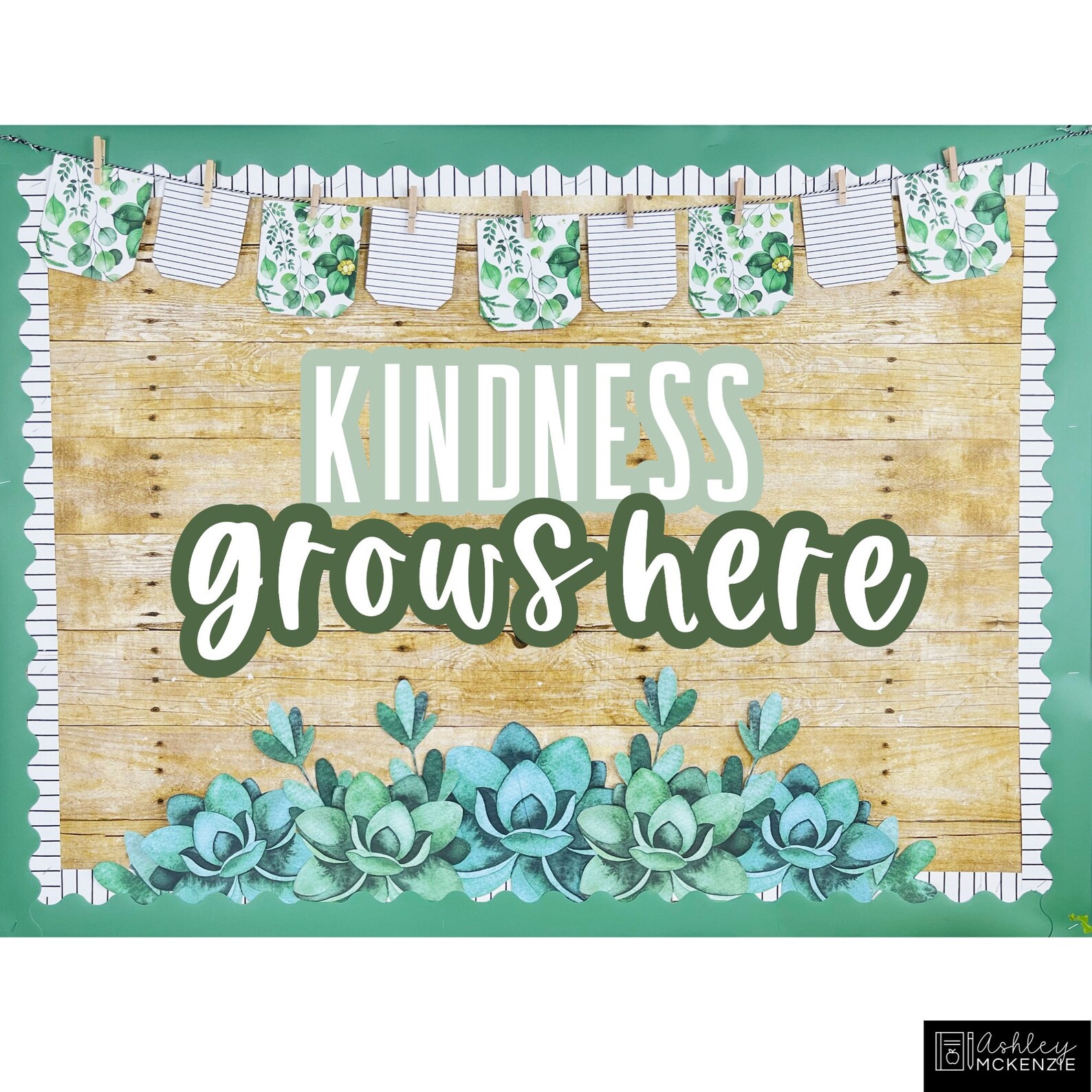 Modern Greenery Back to School Classroom Decor Bulletin Board - Etsy