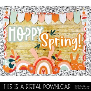 Spring Bulletin Board Kit, Hoppy Spring Theme, Easy Seasonal Classroom ...