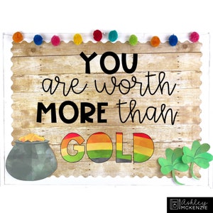 St. Patrick's Day Bulletin Board Ideas, March Door Decor, Rainbow Theme ...