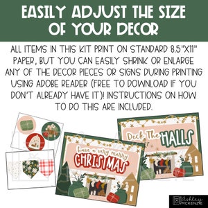 Modern Christmas Classroom Door Decor Kit, Holiday Season Decorations ...