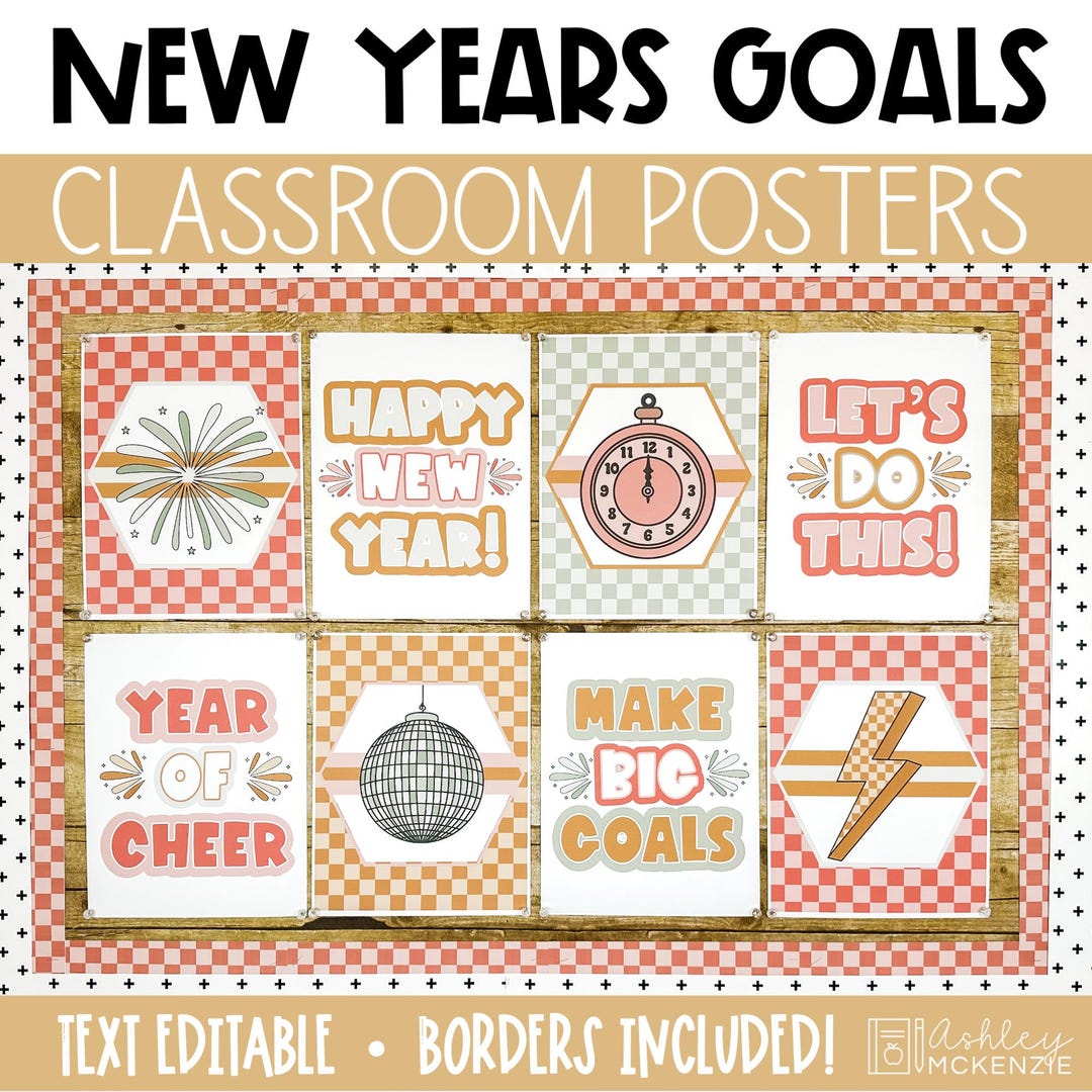 New Year Posters and Printable Bulletin Board Borders, January Bulletin ...