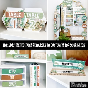 Modern Dinosaur Classroom Decor Bundle Adventure Class Theme Editable ...